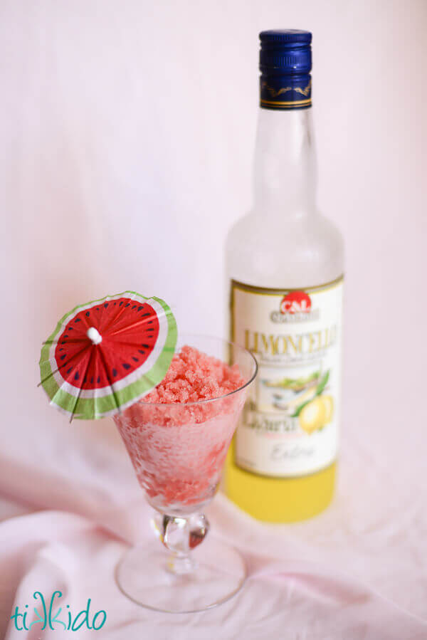 A Very Adult Watermelon Lemonade Slushie | Tikkido.com